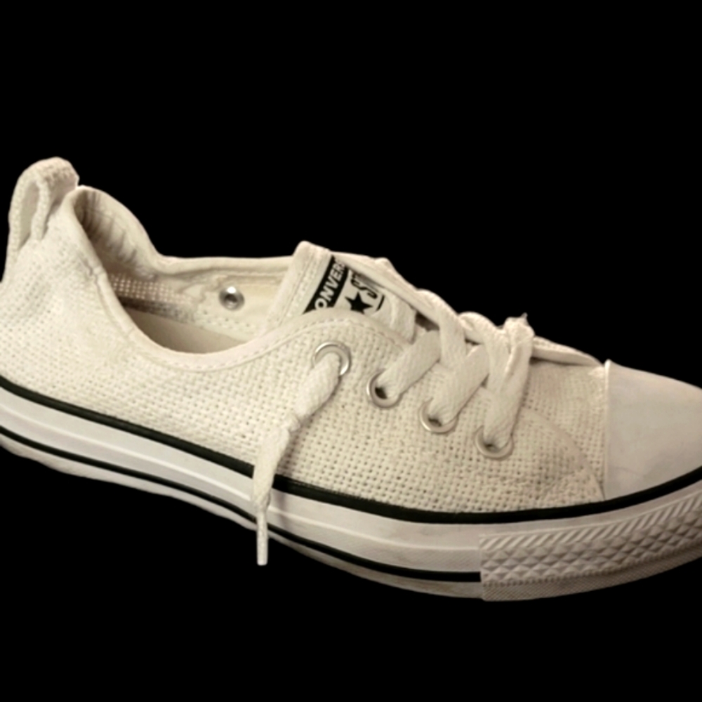 Guc Converse Knit Texture Low Top 6 Off White Lace Up… - Gem